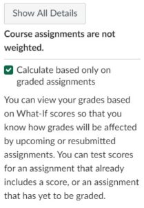 what-if grades | Canvas Tips For Students