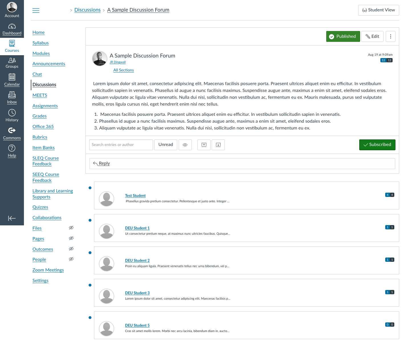 Adding a bit of hierarchy to Canvas discussions – GMCTL | Online ...