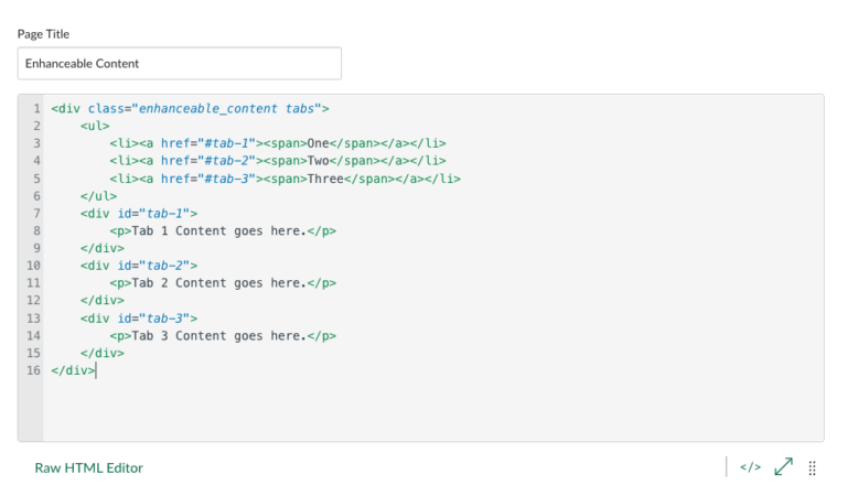 Create Tabs in Canvas Pages with this HTML Trick – GMCTL | Online ...