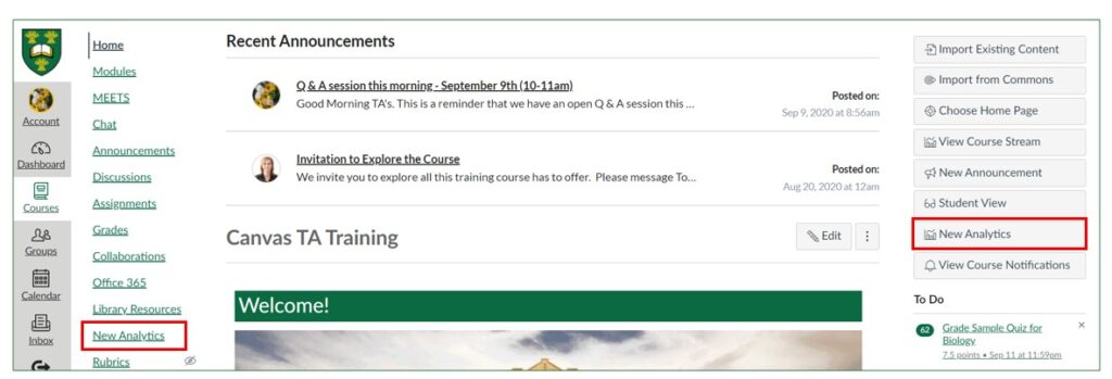 Using Canvas New Analytics to see how students are doing in your course ...